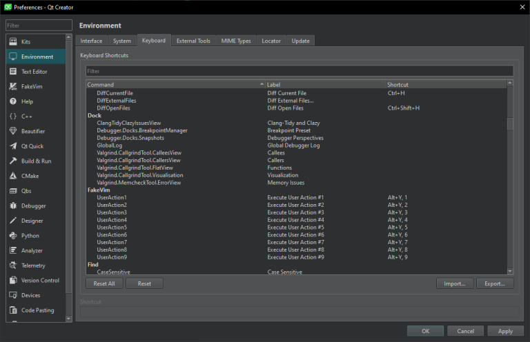 Download Qt Creator Cheat Sheet − keyboard shortcuts list - Scythe Studio
